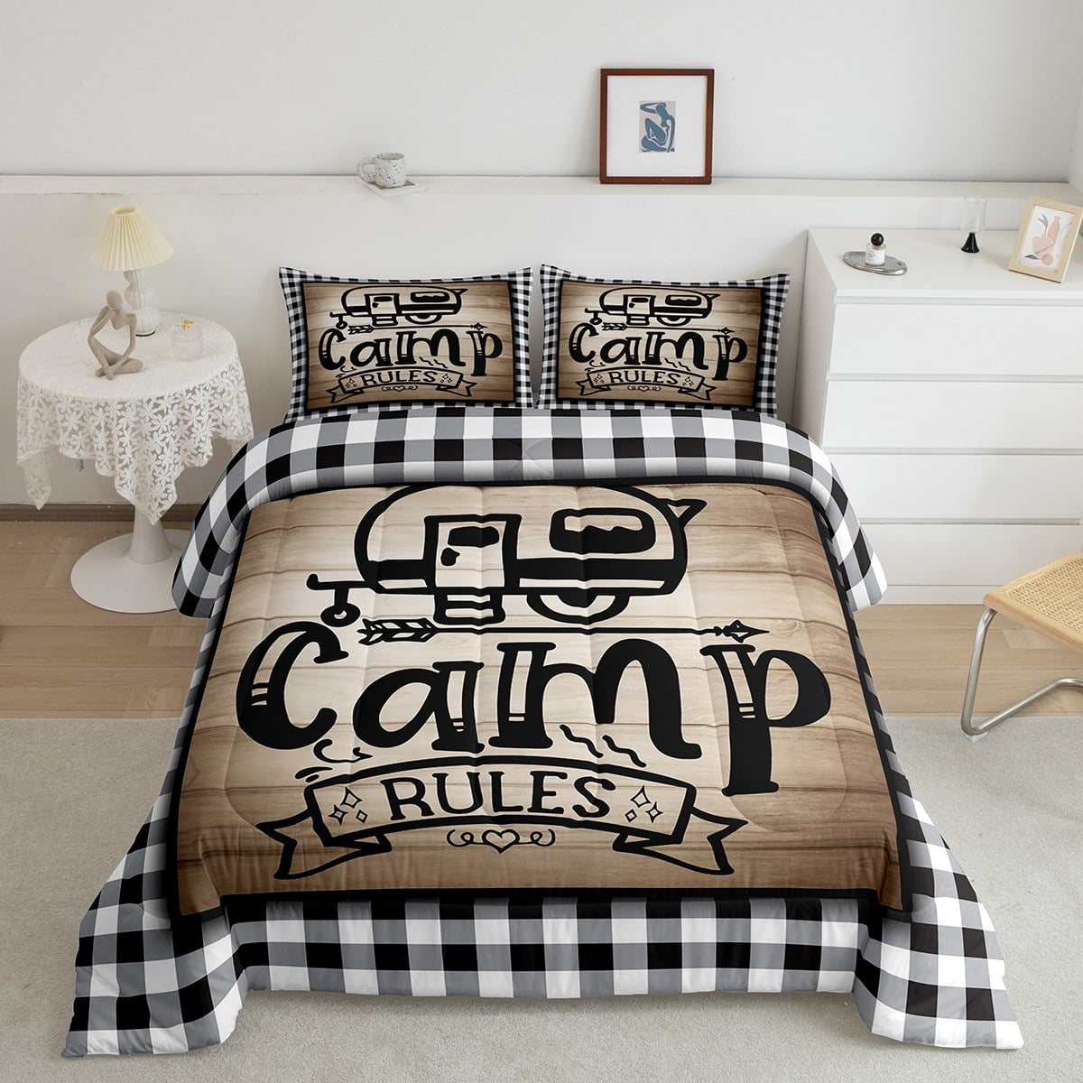 Happy Camping Bedding Comforter Sets Rv Camper Decor Comforter Set ...
