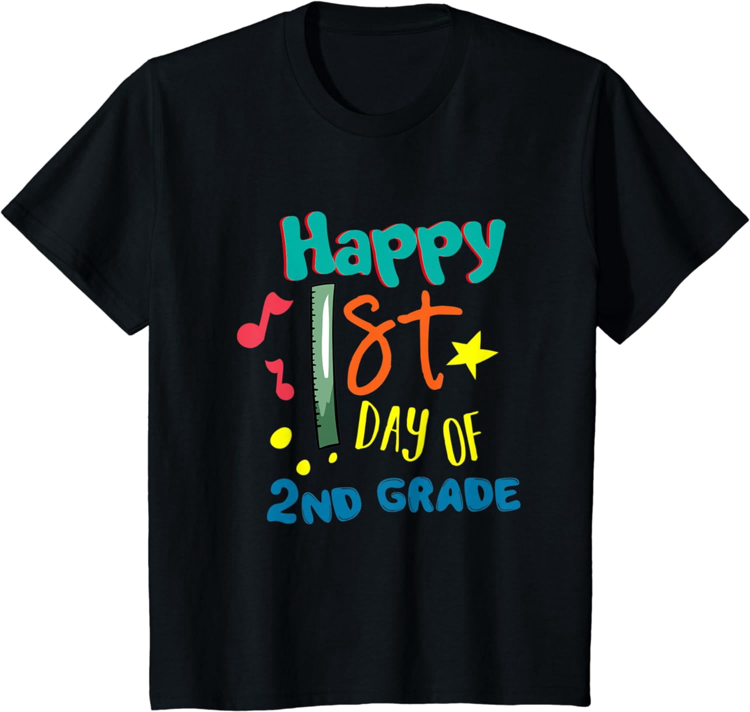 Kids Happy First Day Of Second Grade Back To School Teacher gift T ...