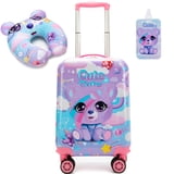 Kids Hardshell Luggage Sets Cute Carry on Pink Suitcases for Girls with ...