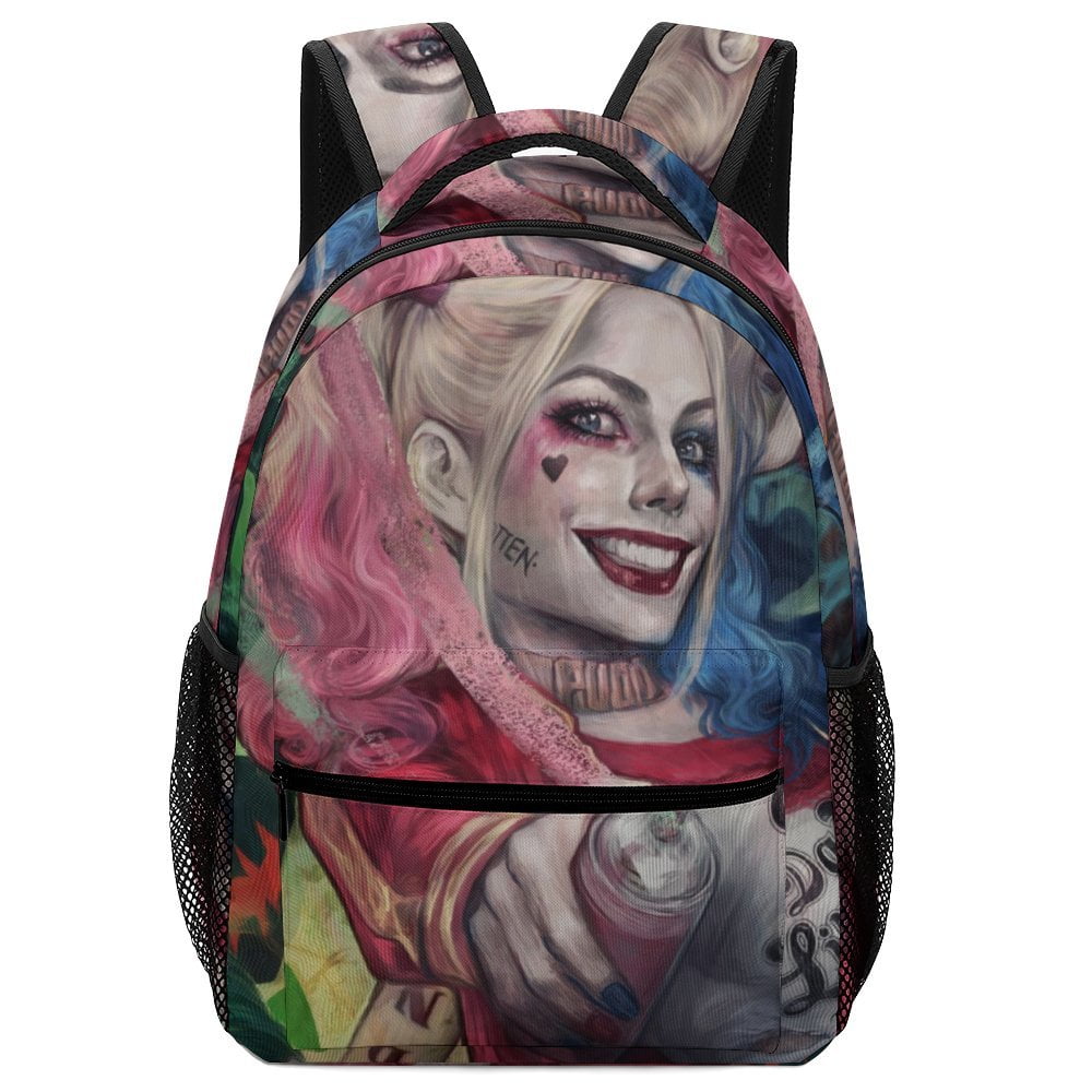 Kids Harley Quinn Backpacks School Bag Bookbag Casual Daypack Backpacks ...