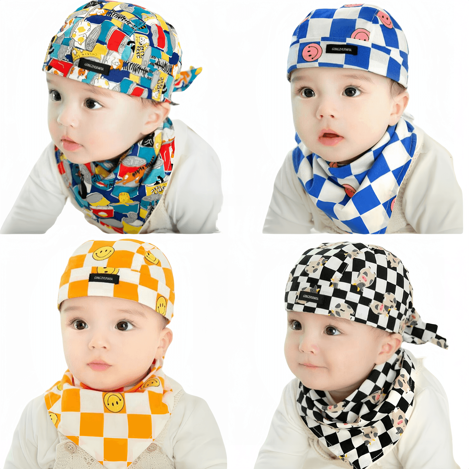 Kids Hat Handsome and Cute Pirate Hat Cotton Set Single Hat for Boy and ...