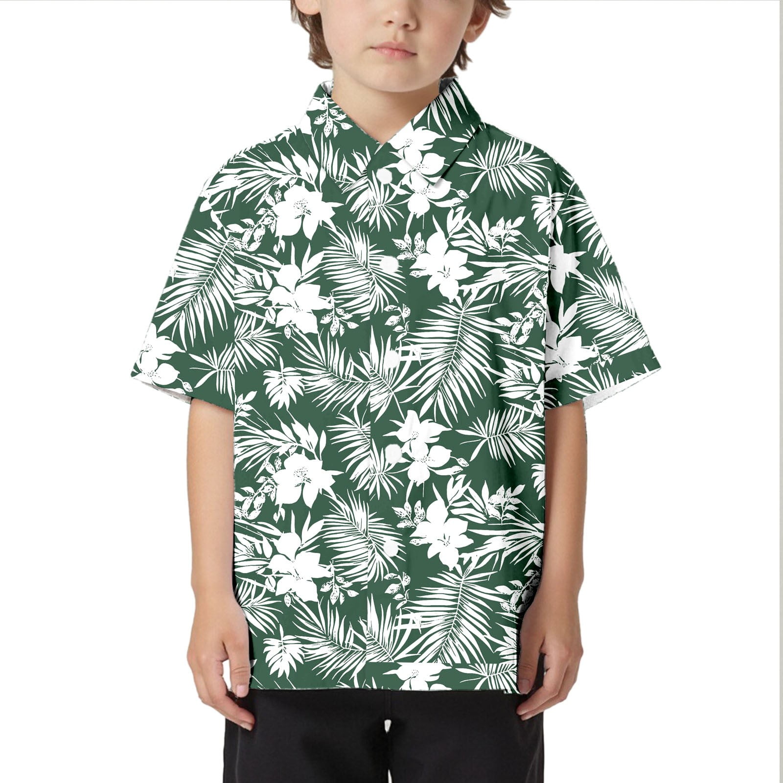 Kids Hawaiian Shirt Boys Boys Short Sleeve Button Down Shirt Boys ...
