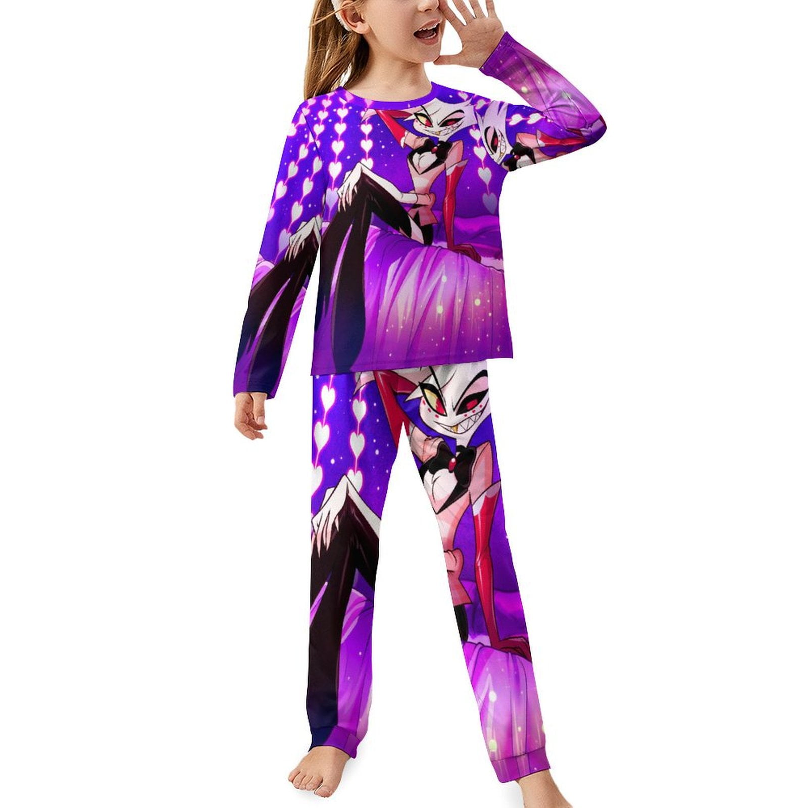 Kids Hazbin Hotel Helluva Boss Pajama Sets Long Sleeve Cartoon Soft ...