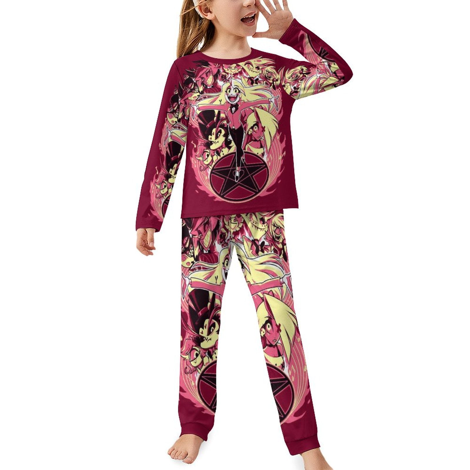 Kids Hazbin Hotel Helluva Boss Pajama Sets Long Sleeve Cartoon Soft ...
