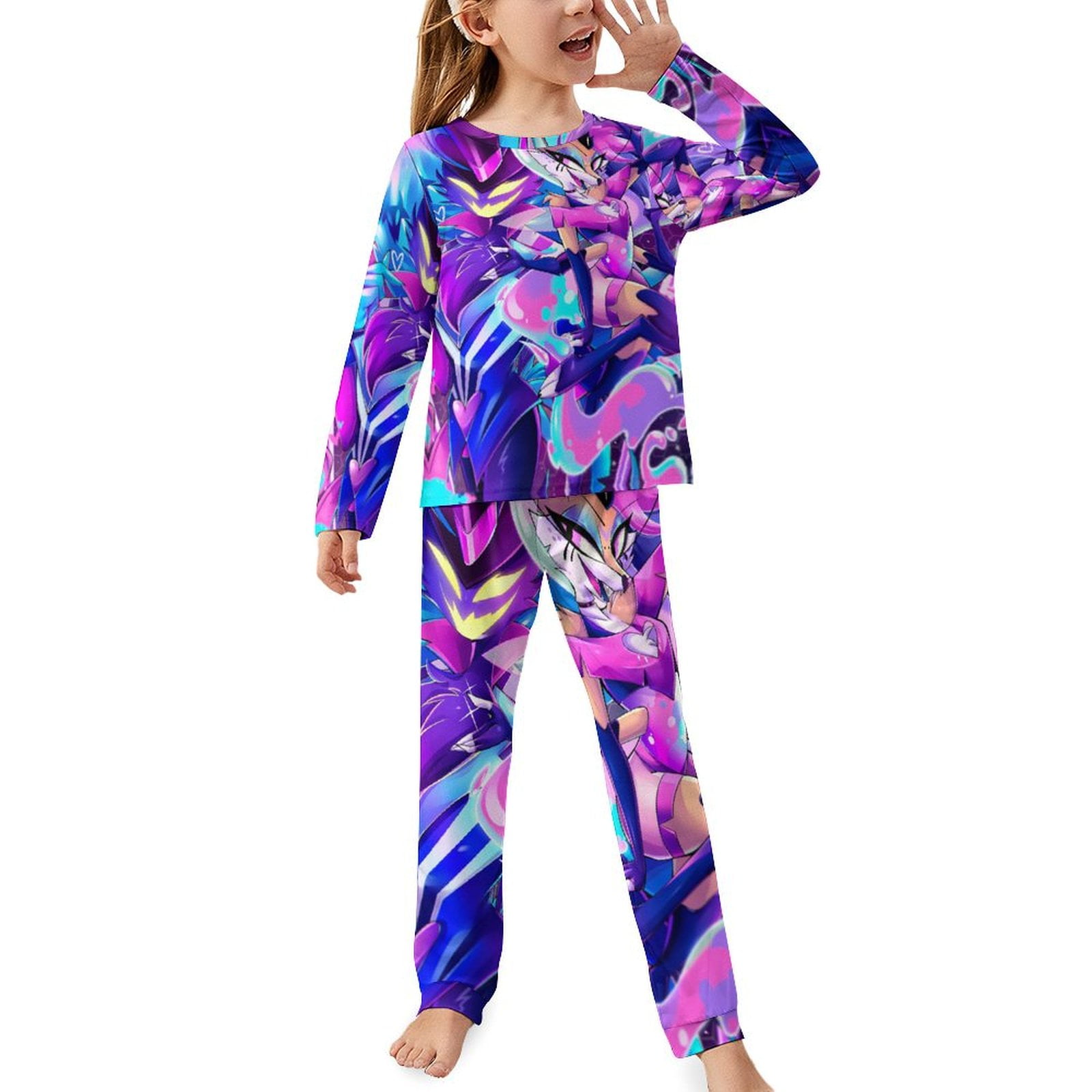 Kids Hazbin Hotel Helluva Boss Pajama Sets Long Sleeve Cartoon Soft ...