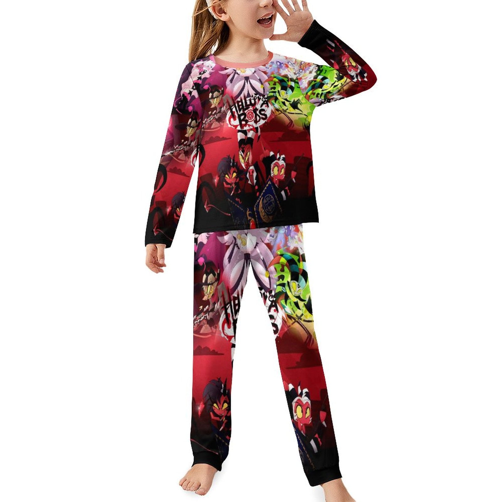 Kids Hazbin Hotel Helluva Boss Pajama Sets Long Sleeve Cartoon Soft ...