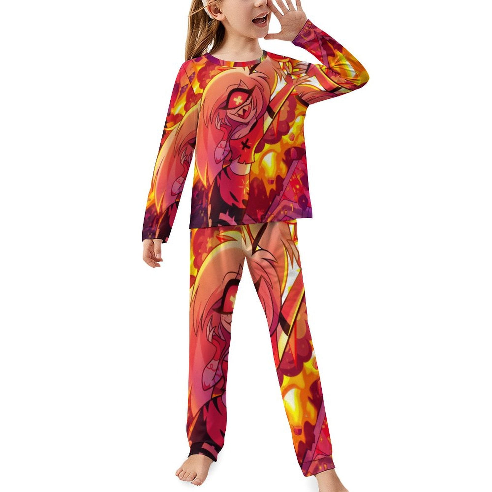 Kids Hazbin Hotel Helluva Boss Pajama Sets Long Sleeve Cartoon Soft ...