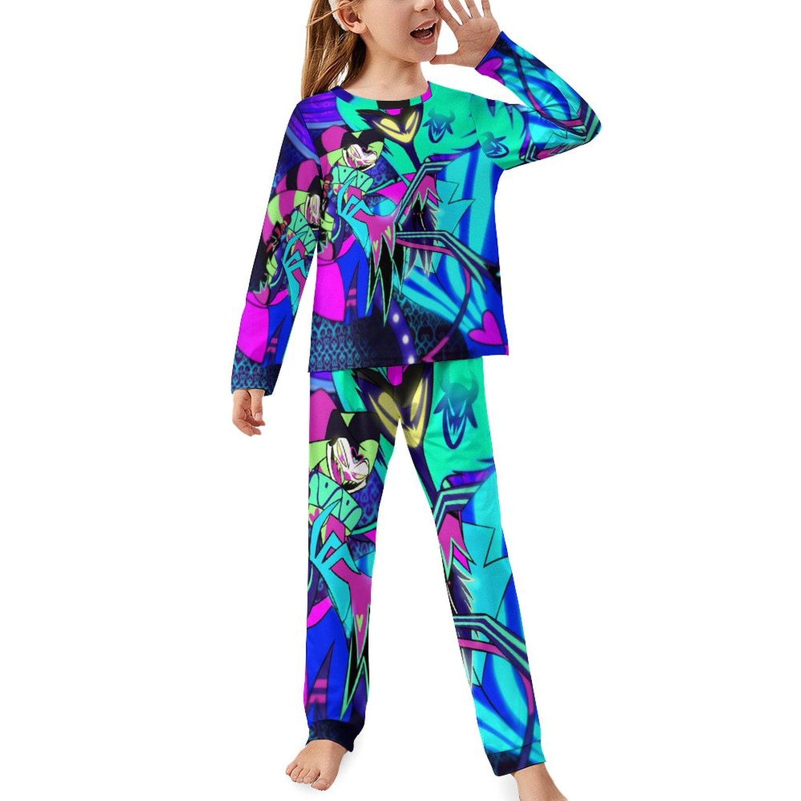 Kids Hazbin Hotel Helluva Boss Pajama Sets Long Sleeve Cartoon Soft ...
