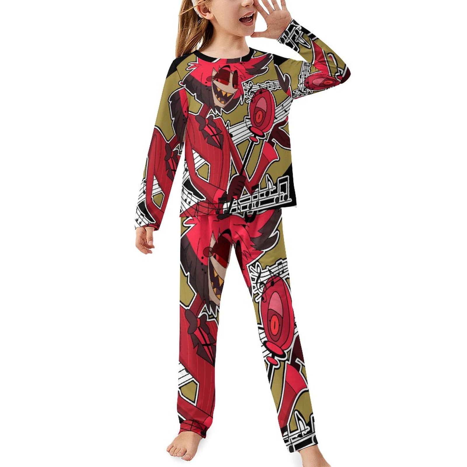 Kids Hazbin Hotel Helluva Boss Pajama Sets Long Sleeve Cartoon Soft ...