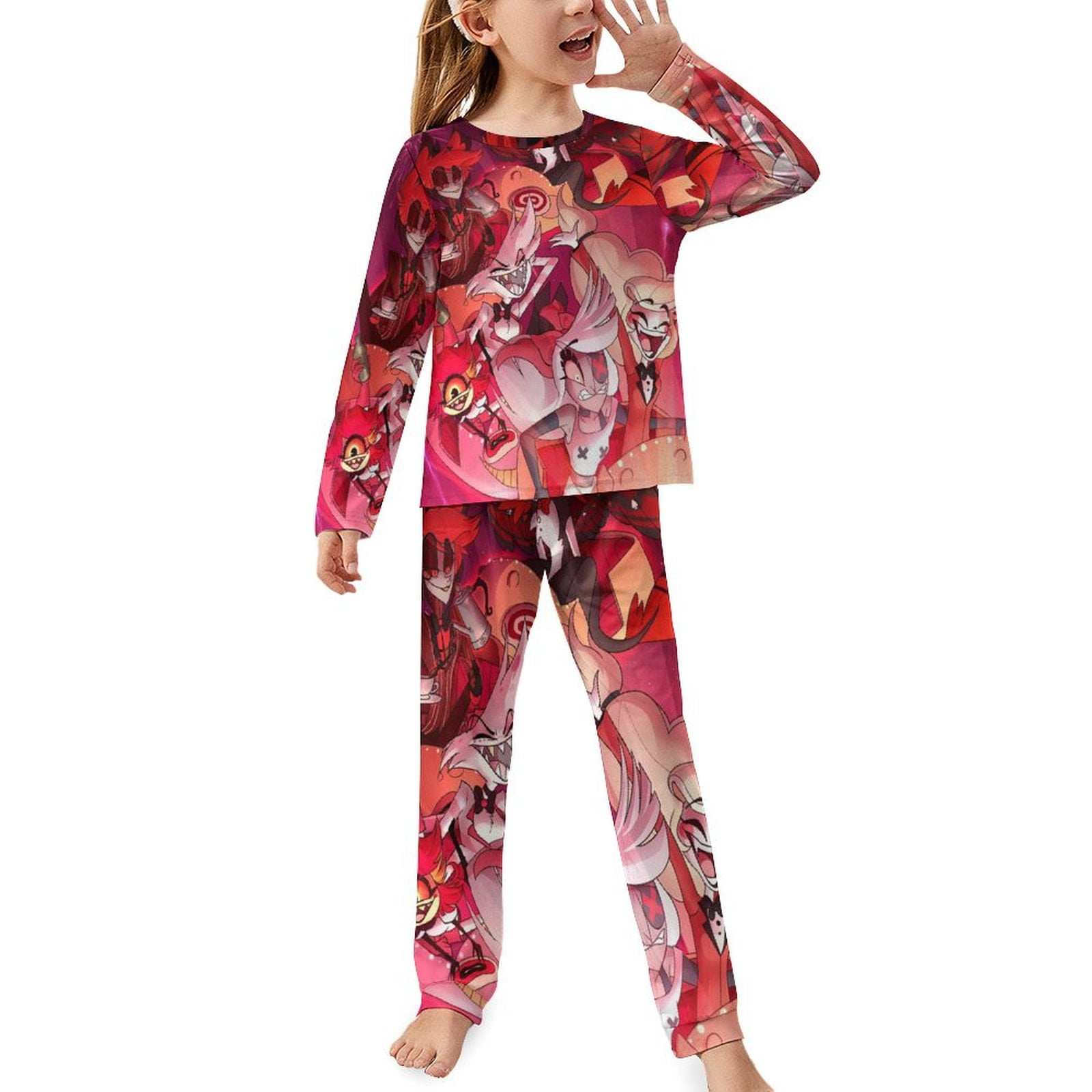 Kids Hazbin Hotel Helluva Boss Pajama Sets Long Sleeve Cartoon Soft ...