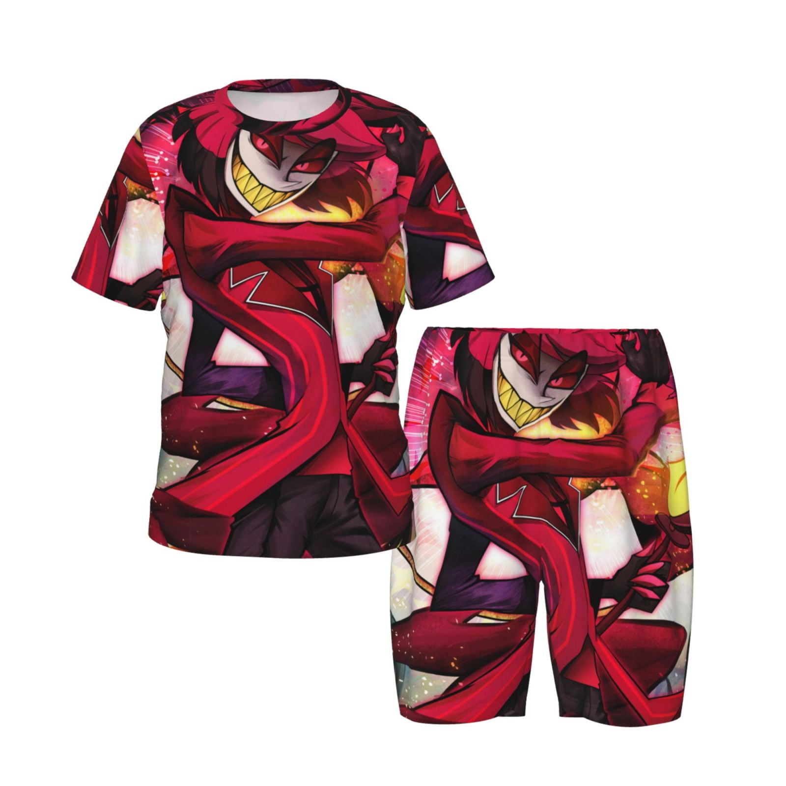 Kids Hazbin Hotel Helluva Boss Short Sleeve Top And Short Set 2 Piece ...