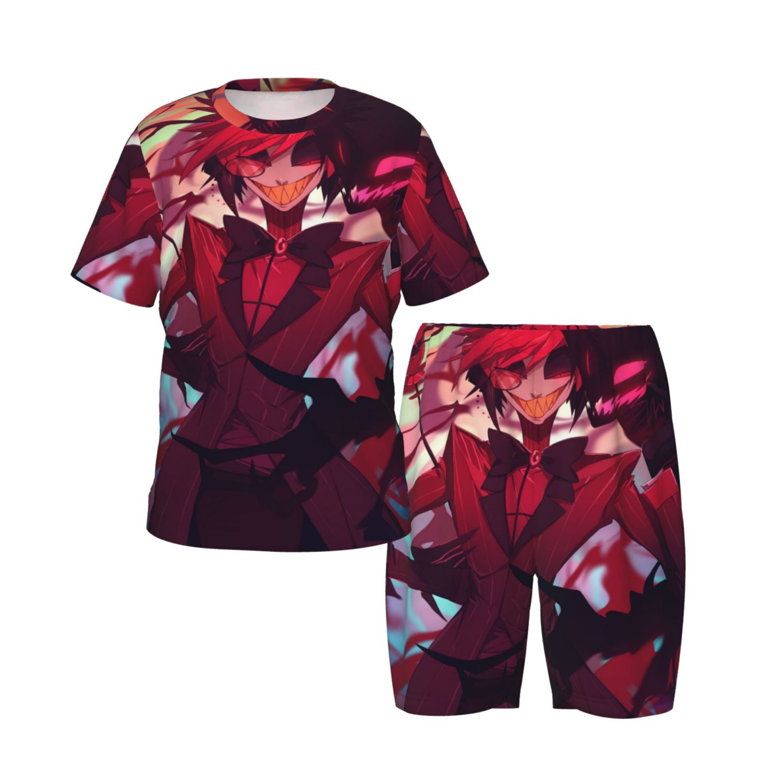 Kids Hazbin Hotel Helluva Boss Short Sleeve Top And Short Set 2 Piece ...