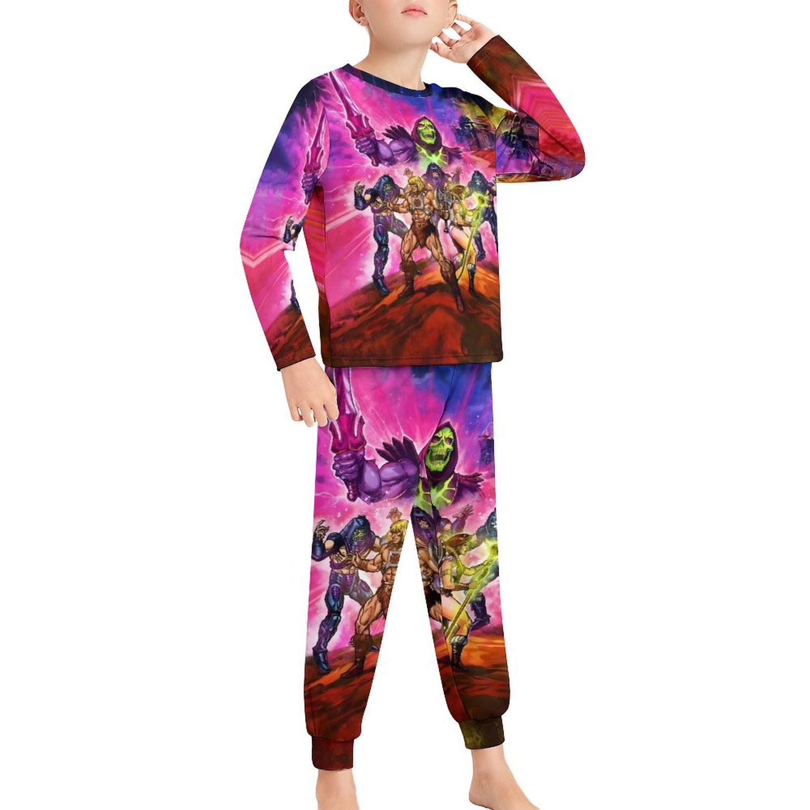 Kids He Man Mas-ters Universe Pajama Long Sleeve Sleepwear Pant Set ...