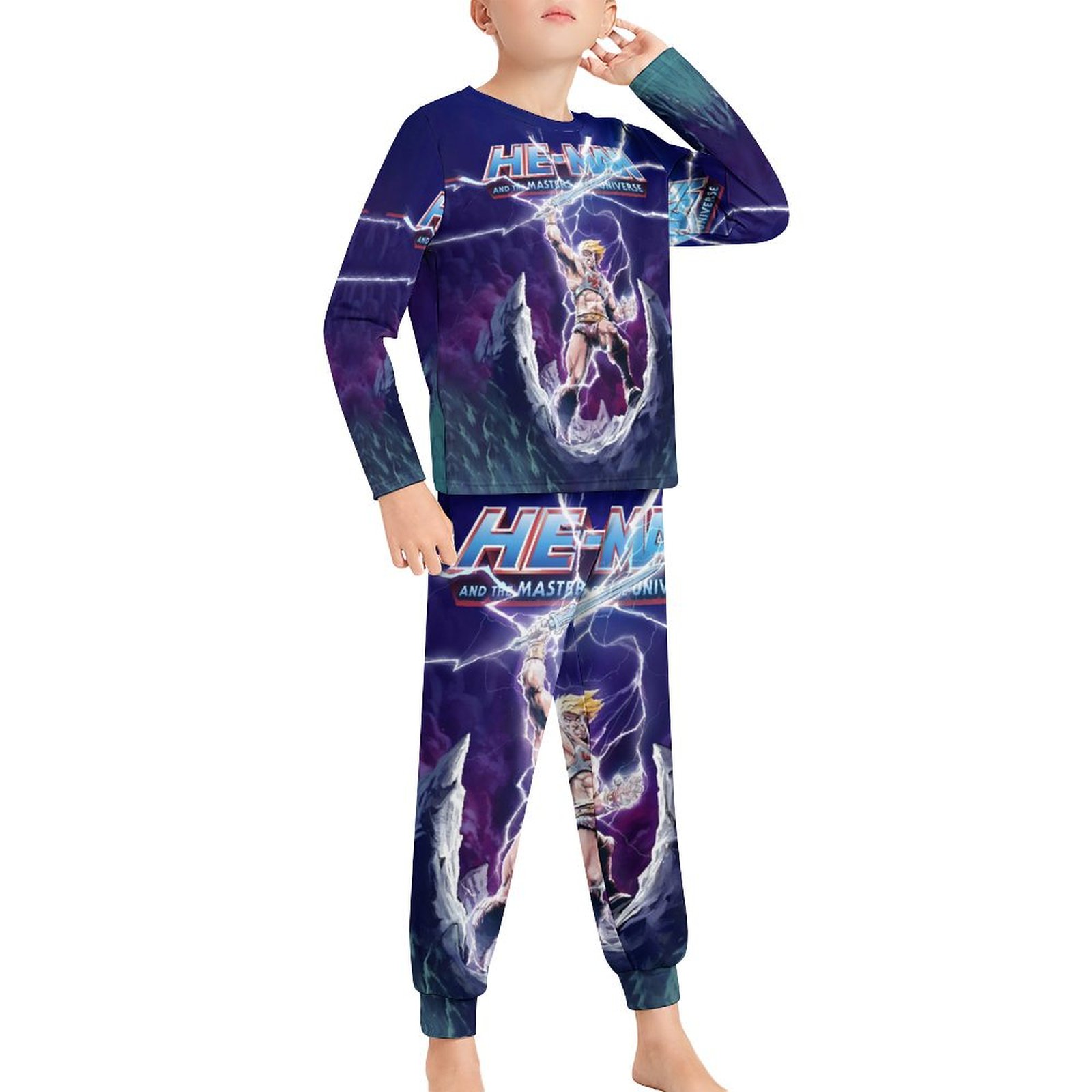 Kids He Man Mas-ters Universe Pajama Long Sleeve Sleepwear Pant Set ...