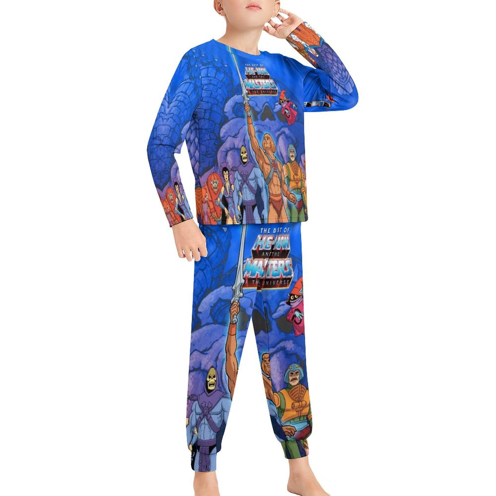 Kids He Man Mas-ters Universe Pajama Long Sleeve Sleepwear Pant Set ...