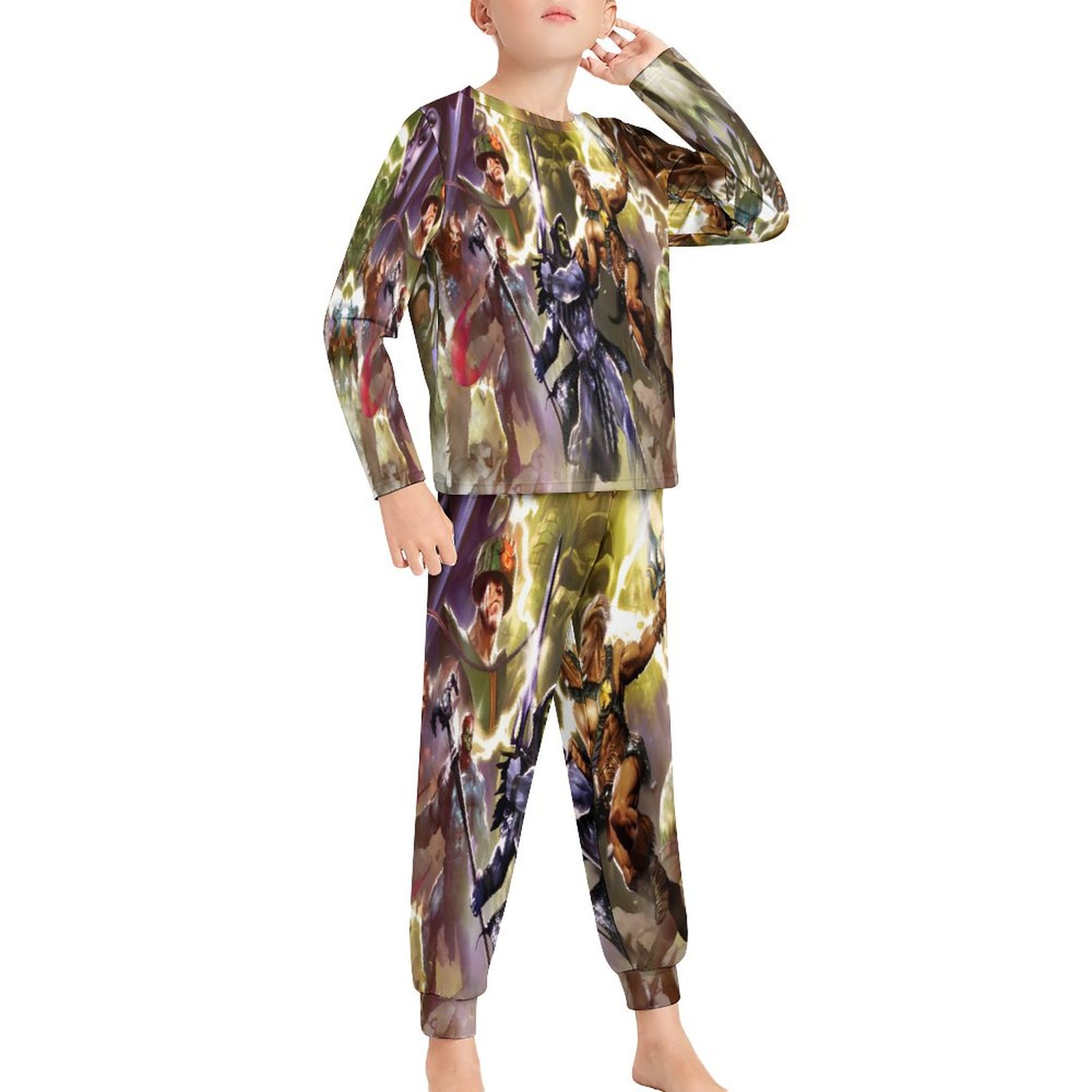 Kids He Man Mas-ters Universe Pajama Long Sleeve Sleepwear Pant Set ...