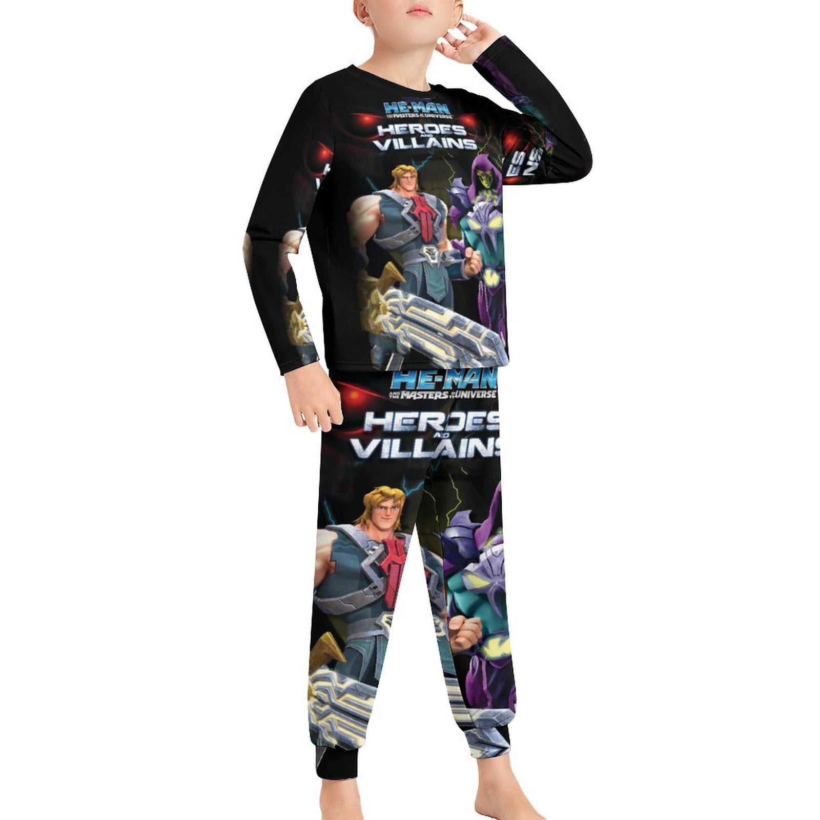 Kids He Man Mas-ters Universe Pajama Long Sleeve Sleepwear Pant Set ...