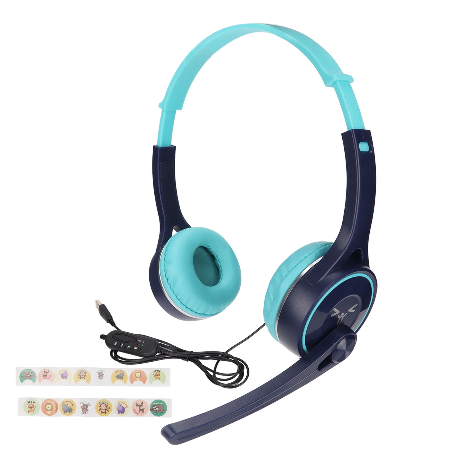 Kids Headphones HD Stereo Sound Multifunction USB Wired Headset for ...