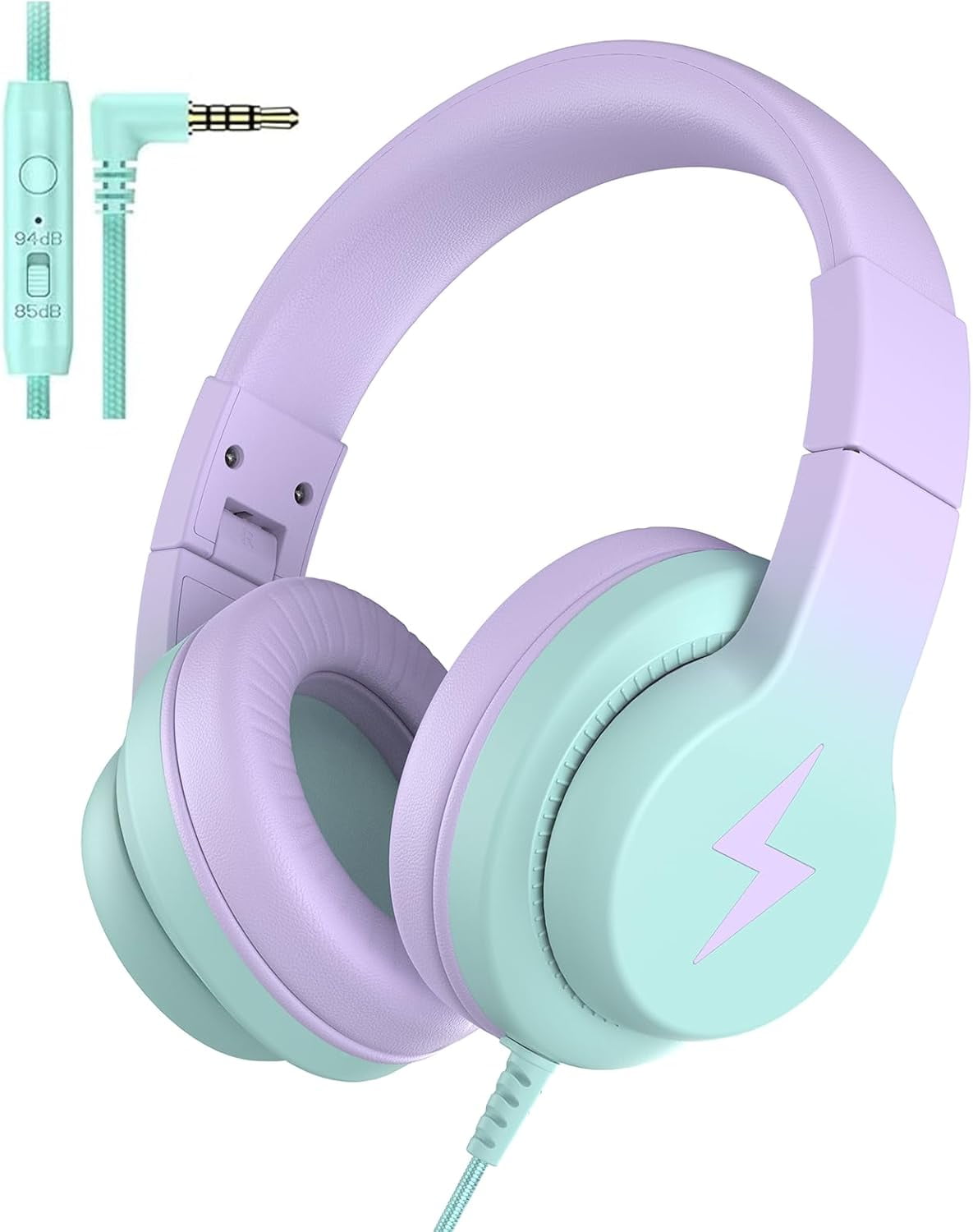 Kids Headphones, Wired Headphones for Kids Over Ear with Microphone, 85 ...
