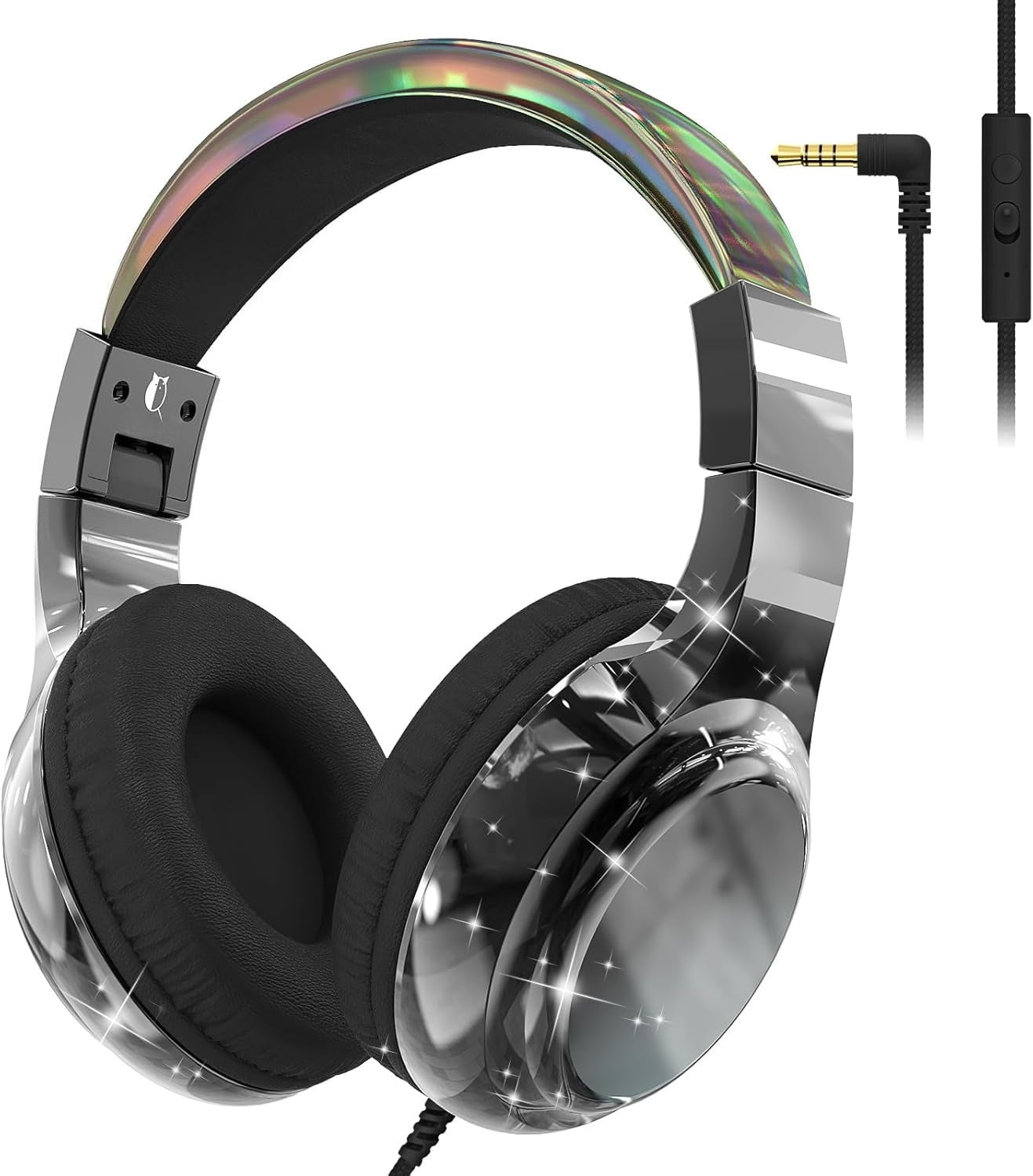 Kids Headphones Wired with Mic, 85/94dB Safe Volume Limit, Foldable ...