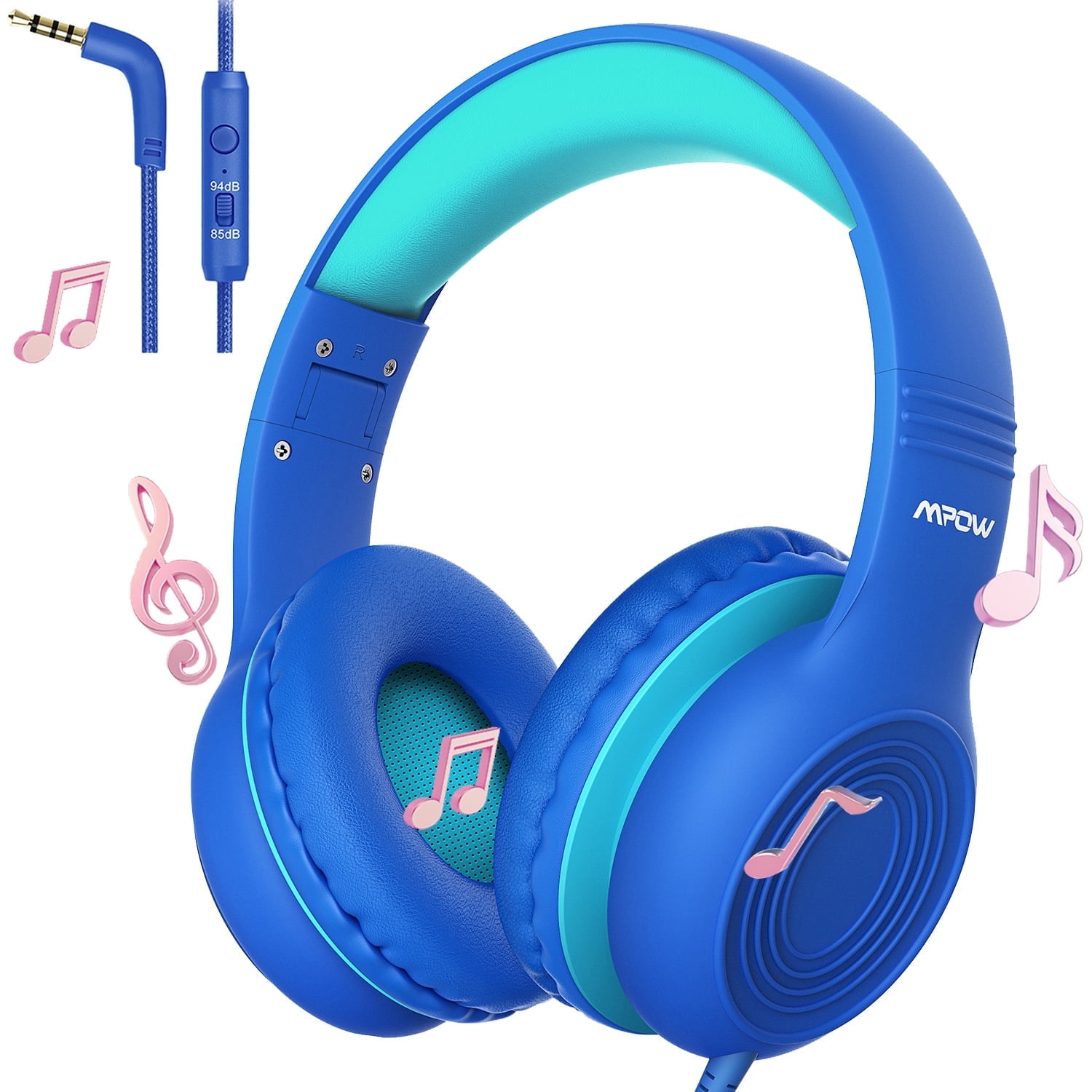 Kids Headphones for School Home Tablet Travel, Sharing Sounds Function ...