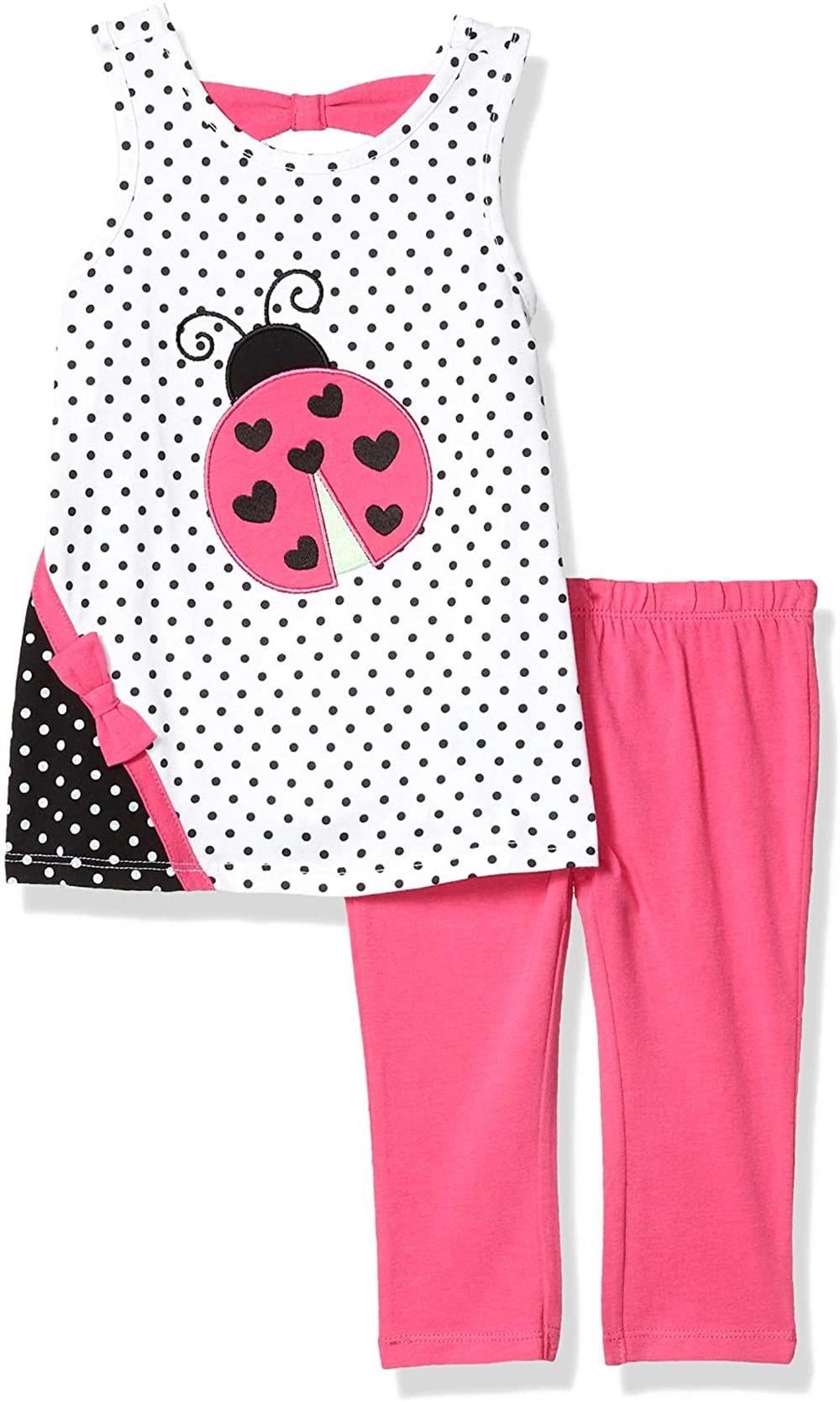 Kids Headquarters Girls 4-6X Ladybug Dot Legging Set(White 4) - Walmart.com