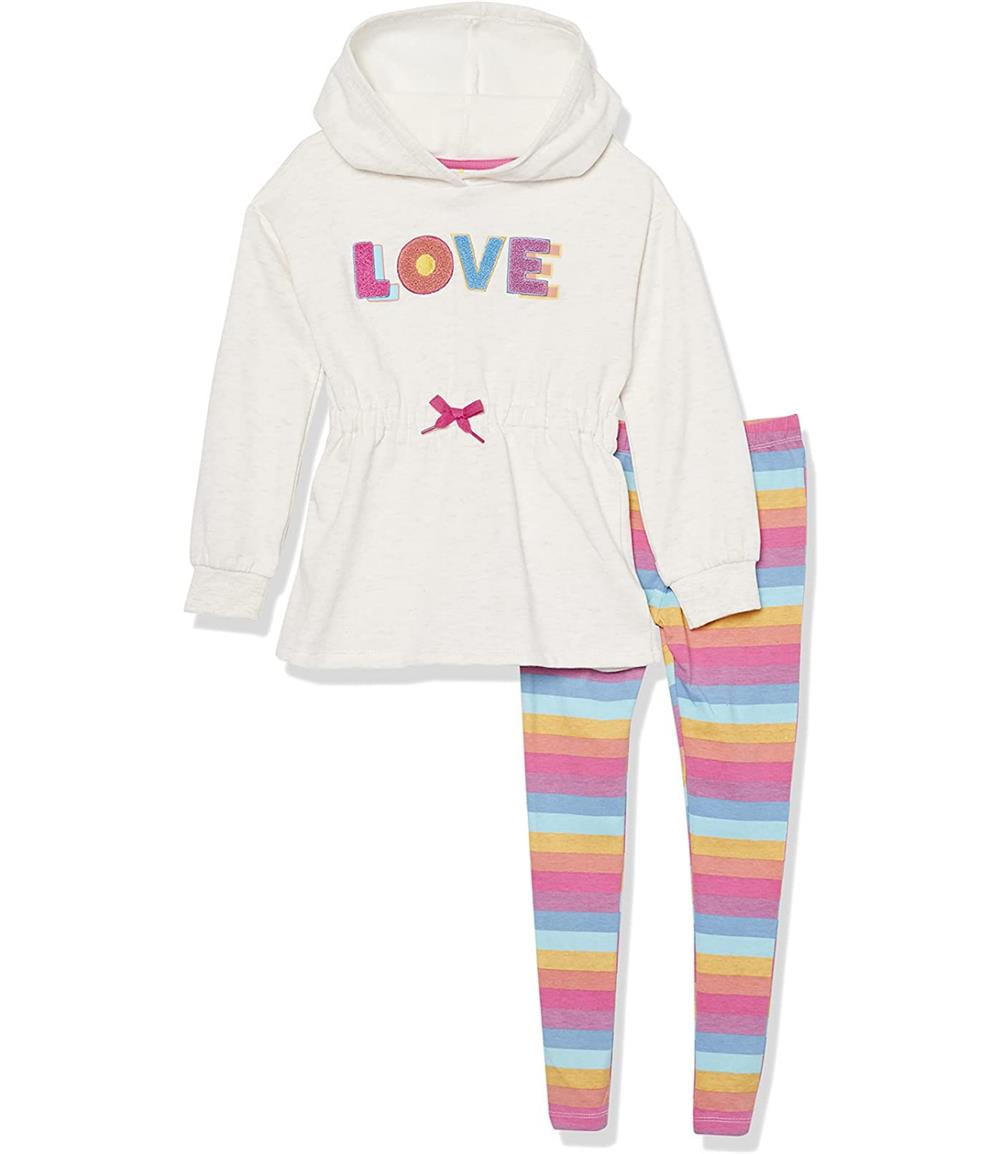 Kids Headquarters Girls 4-6X Love 2-Piece Legging Set (Multi 6X ...