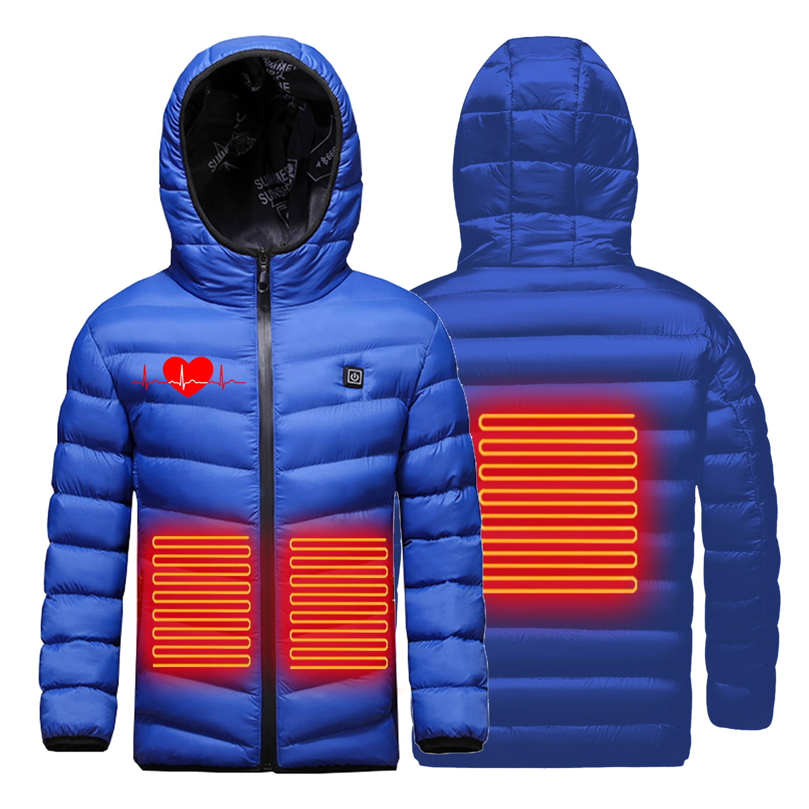 Kids Heated Jacket USB Charging Lightweight Padded Heating Coat for ...