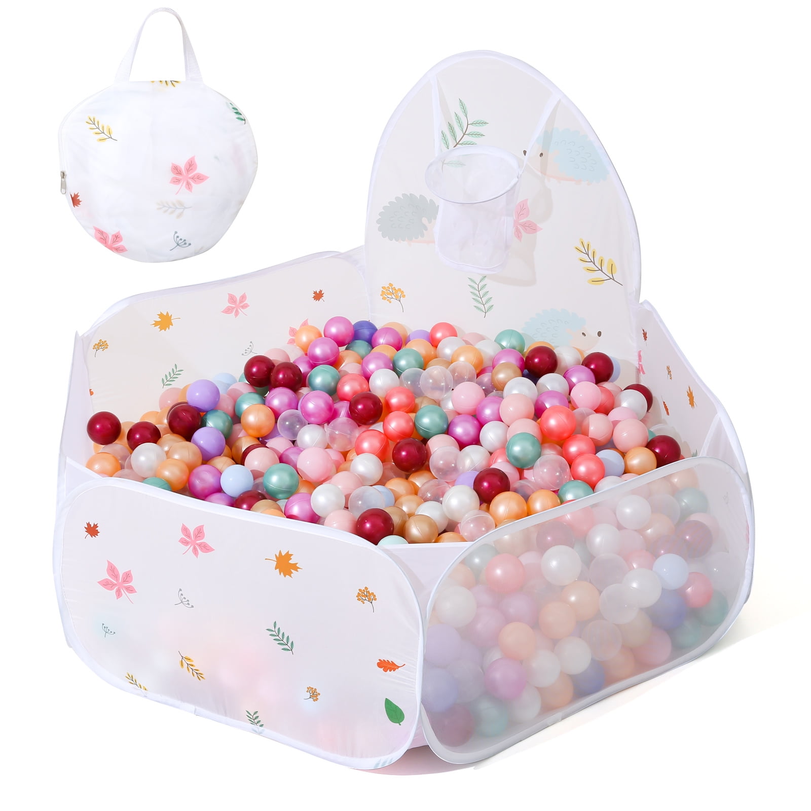 PlayMaty Kids Hedgehog Ball Pit Large Foldable Pop-Up Playhouse Tent ...