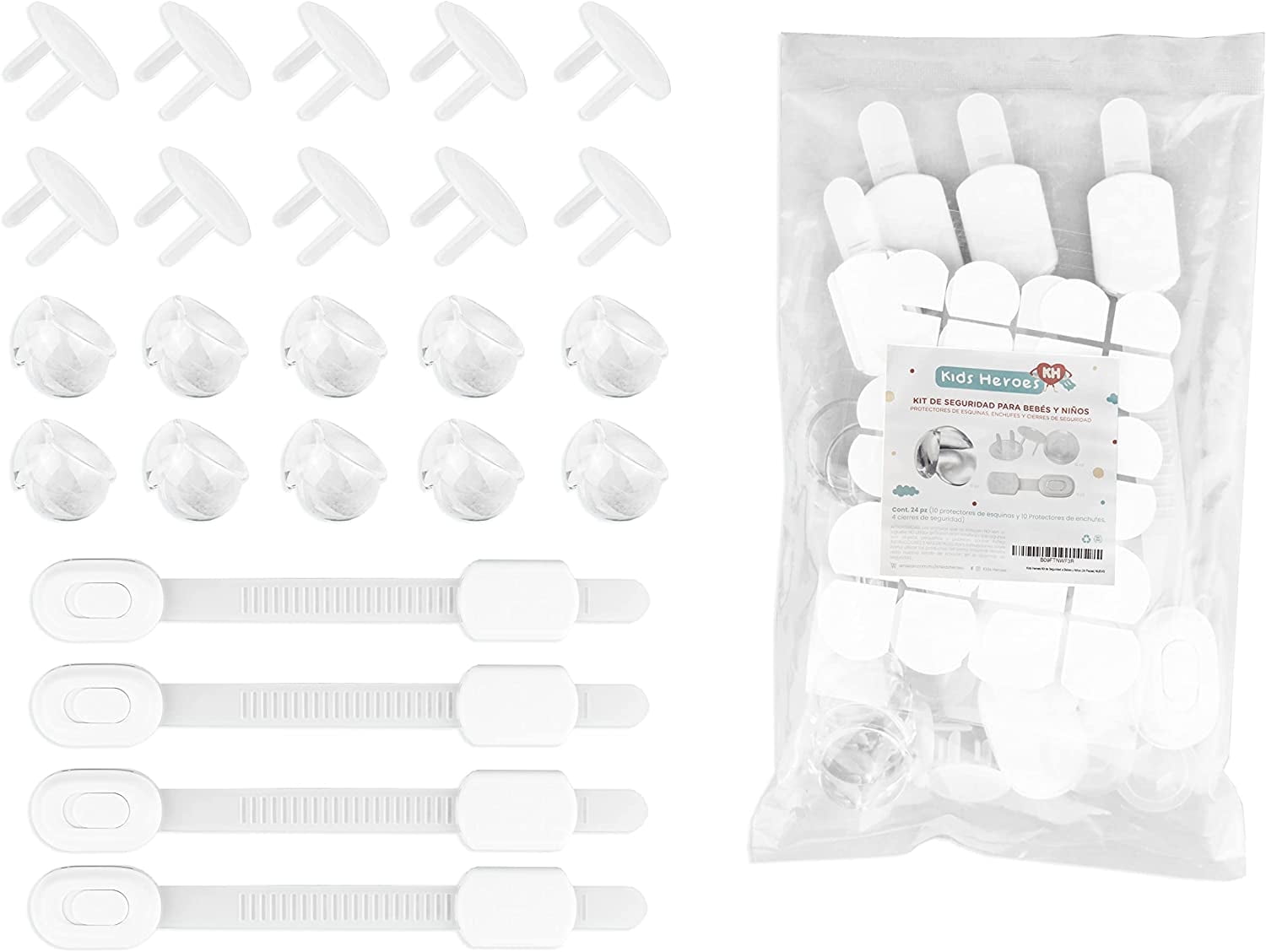 Kids Heroes Safety Kit for Babies and Toddlers with 10 Transparent ...