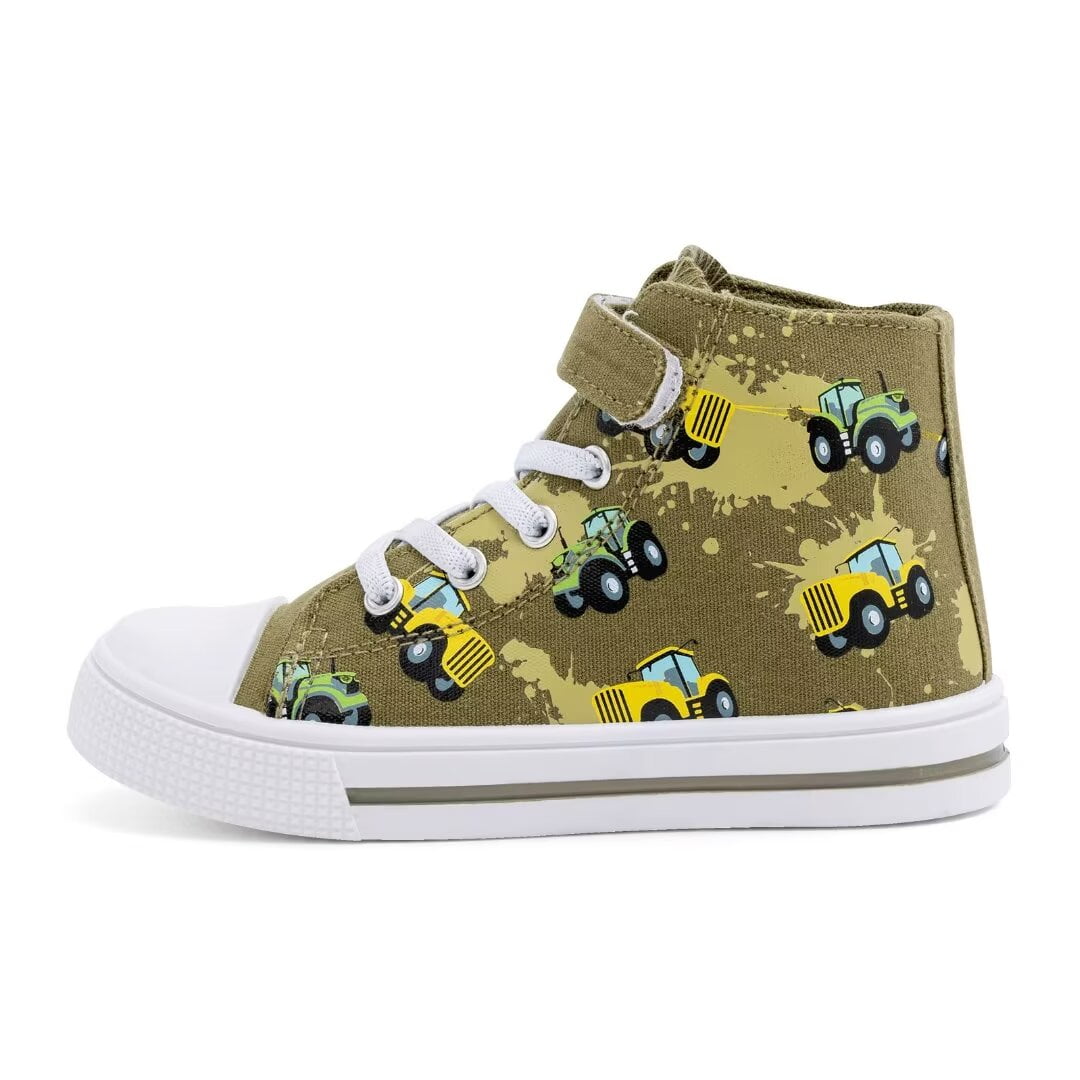 Kids High Top Sneakers Toddler Easy Fasten Canvas Shoes Boys Girls ...