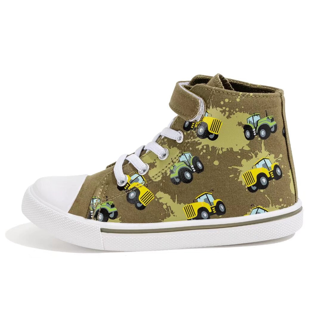 Kids High Top Sneakers Toddler Easy Fasten Canvas Shoes Boys Girls ...