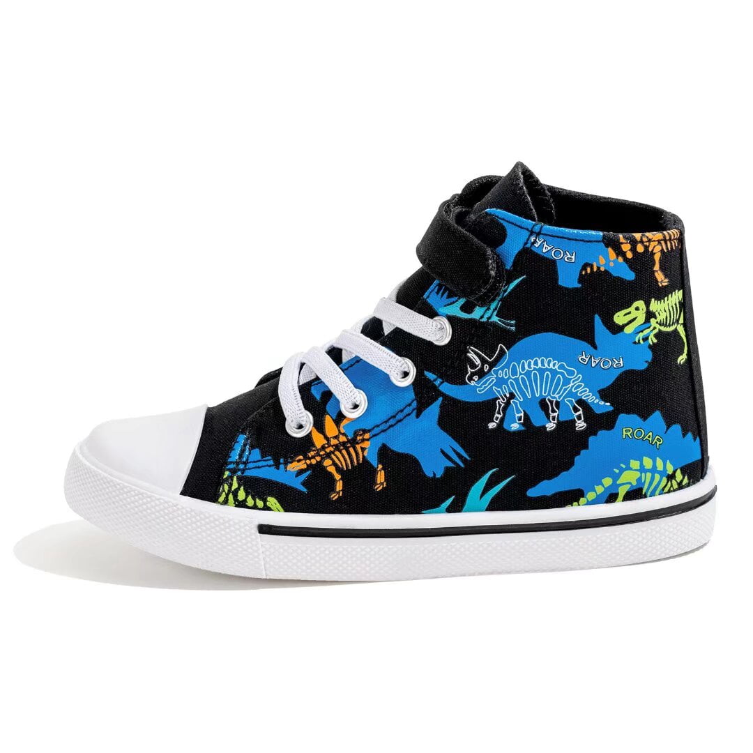 Kids High Top Sneakers Toddler Easy Fasten Canvas Shoes Boys Girls ...