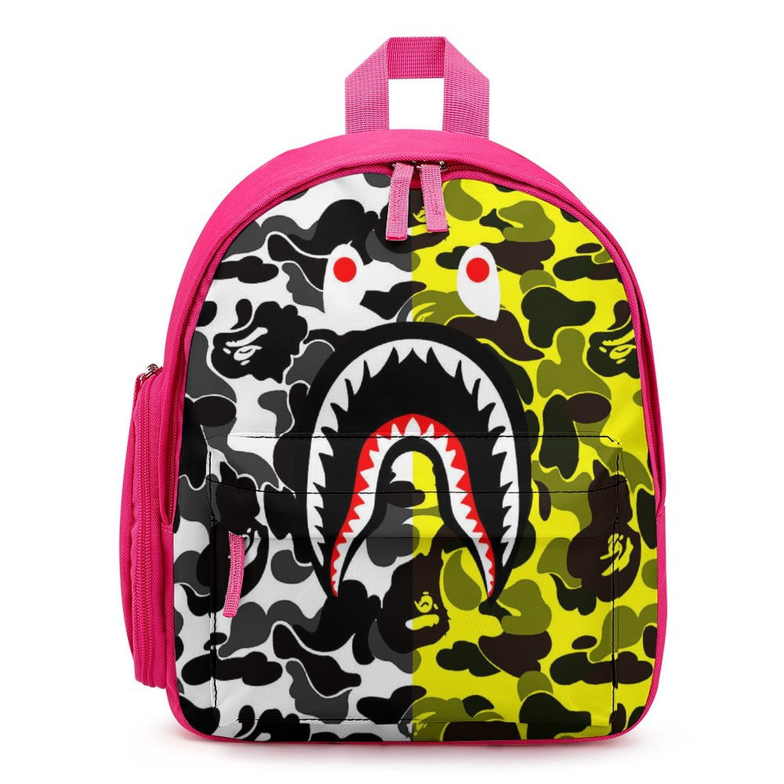 Kids Hip Hop Camouflage Bape Shark Backpack Toddler Cartoon Backpack ...
