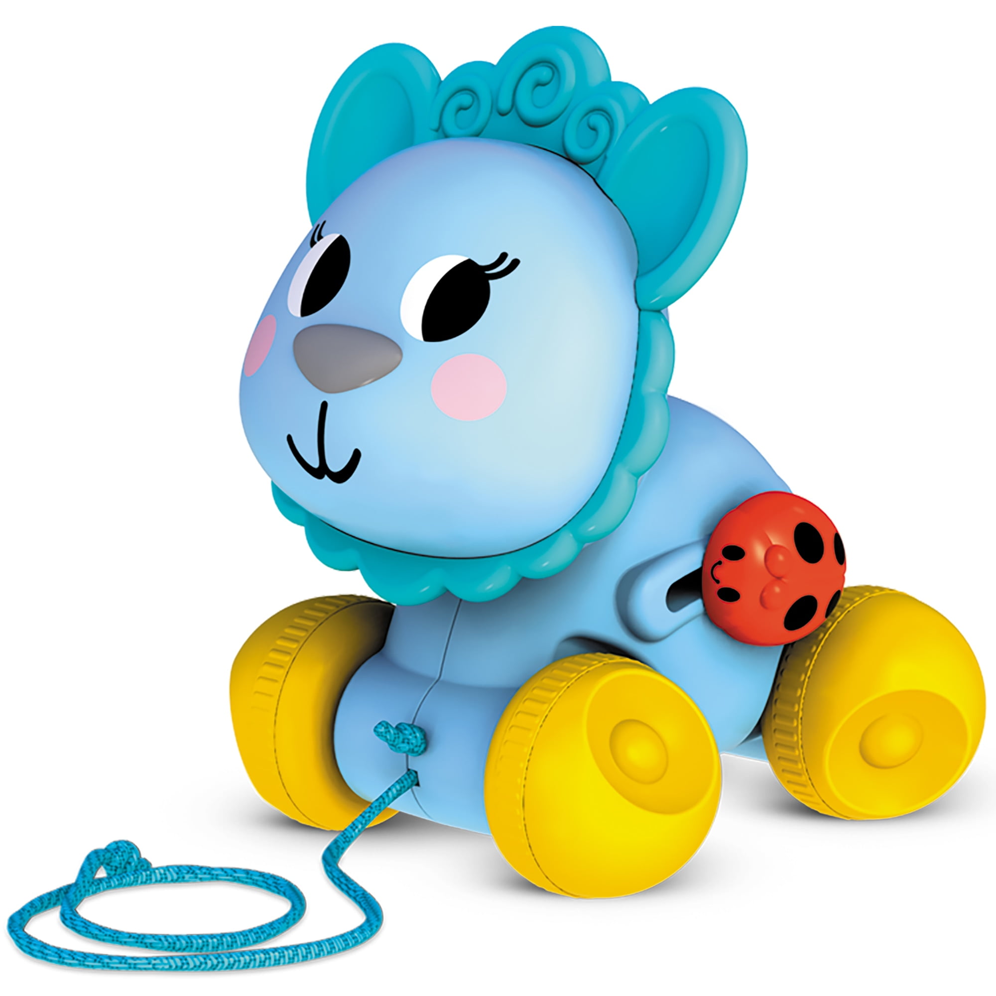 Kids Hits: Push & Pull Llama - Blue - Tactile Motion Play Toy, Easy-To ...