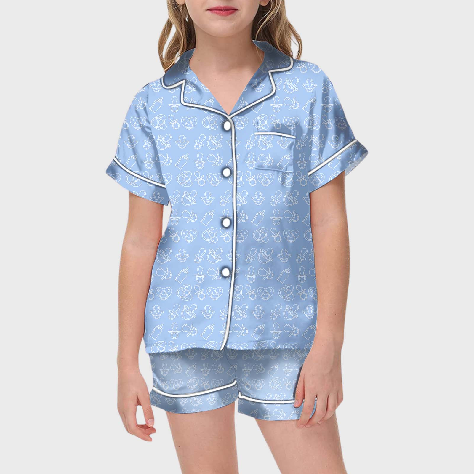 Kids Holiday Pajamas Kid Diy Hand Painted Homewear Set Colouring Pajama ...