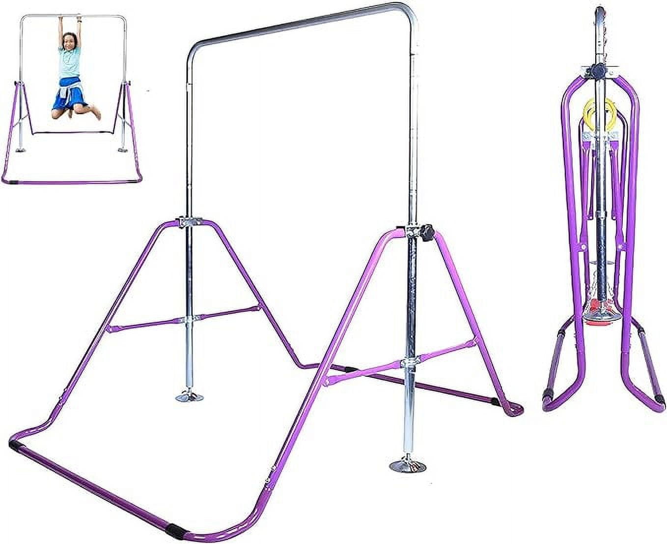 Kids' Home Gym Expandable Folding Kip Bar for Junior Gymnastics ...