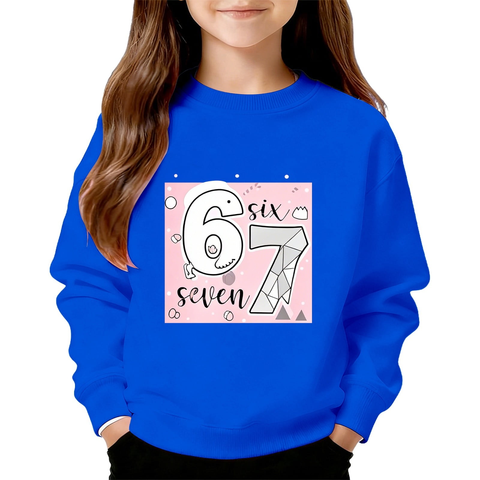 Kids Hoodies Sweatshirts 6 7 Six Seven Letter Hoodies Sweatshirts ...