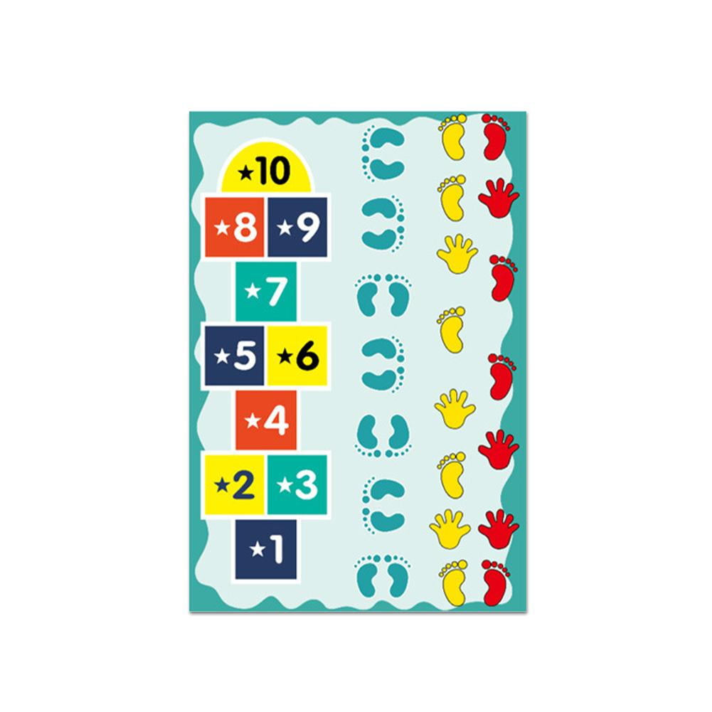 Kids Hopscotch Play Mat Children Jump Pad Family Kindergarten Indoor ...