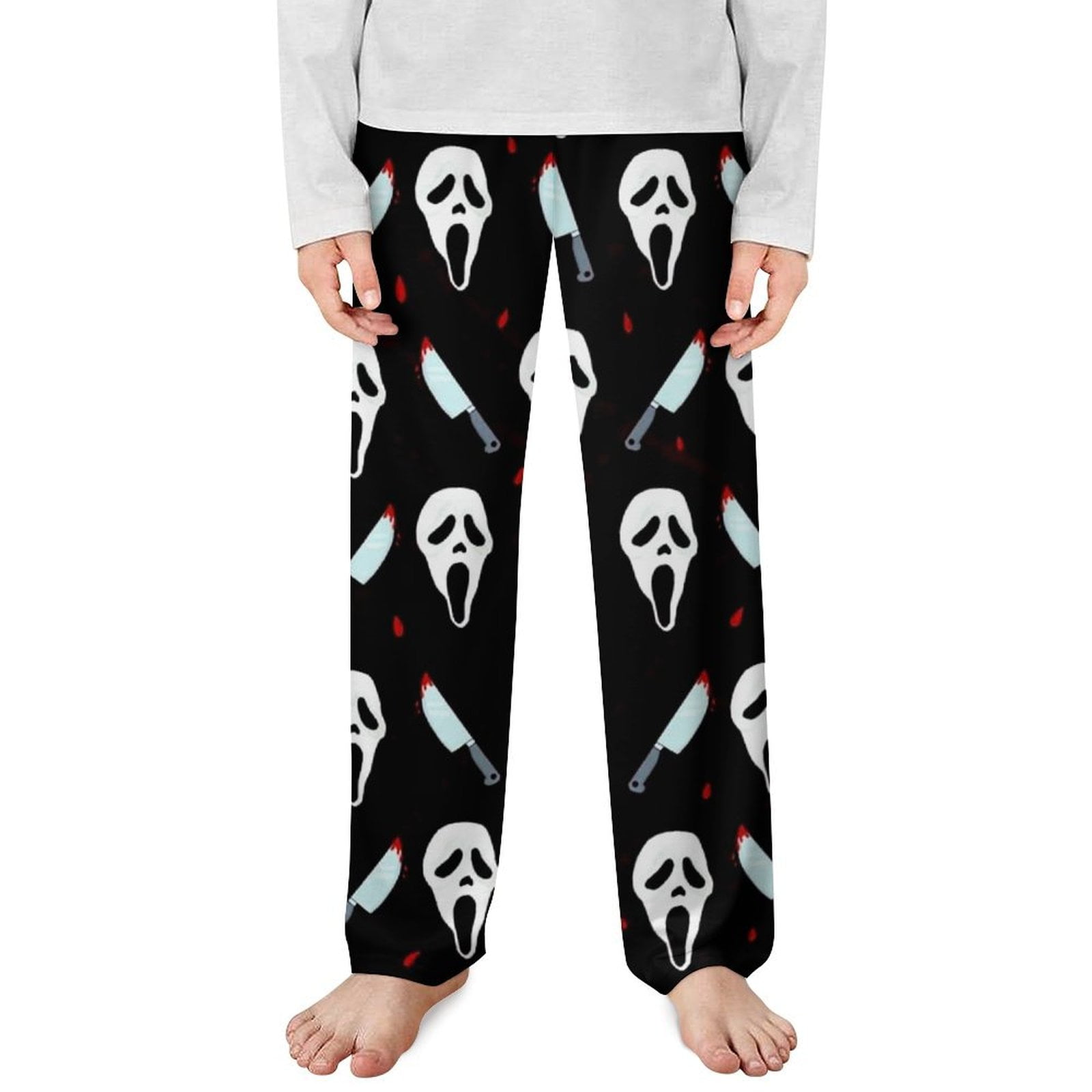 Kids Horror Movie Scream Ghost Face Pajama Pants Long Sleep Pants ...