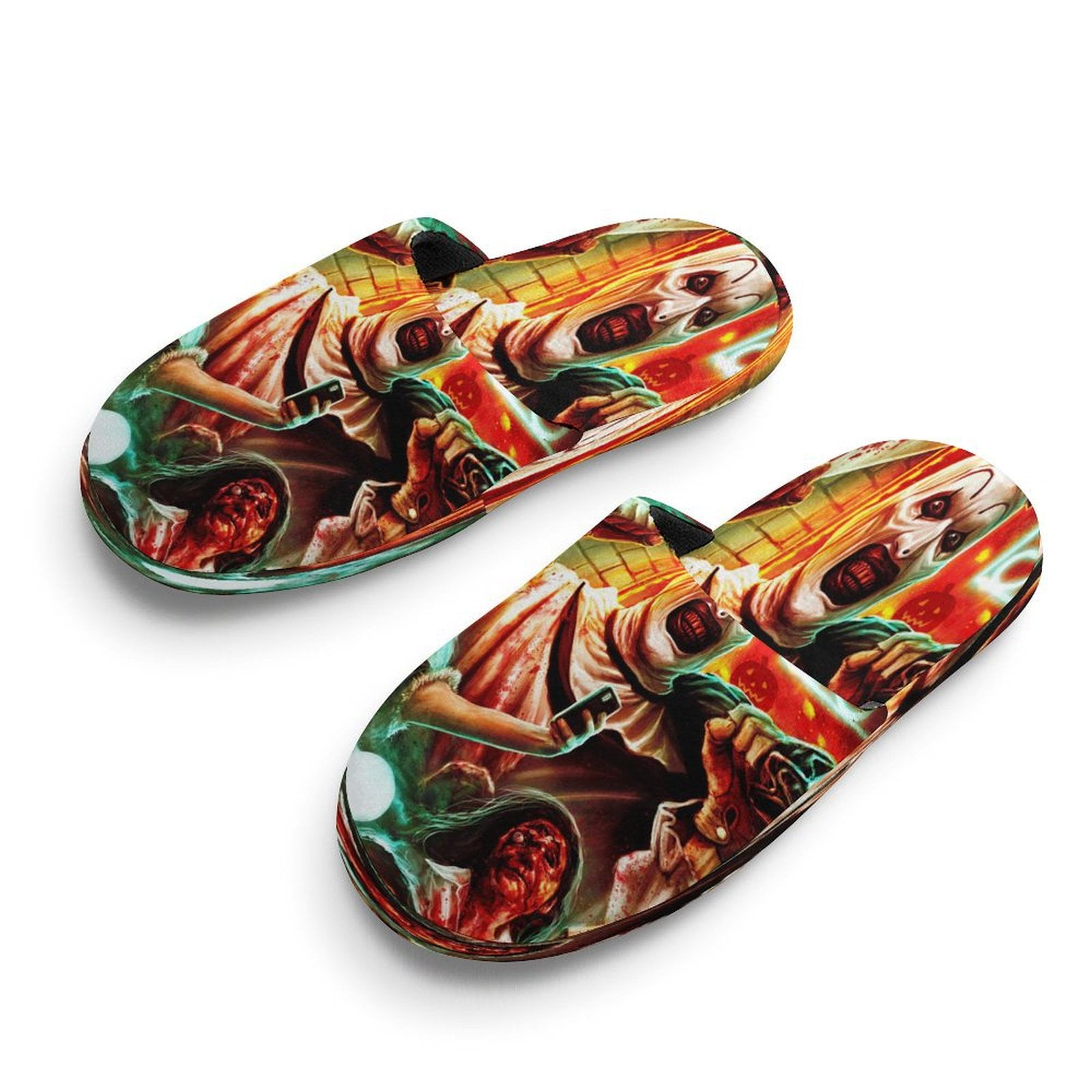 Kids Horror Movie Terrifier Cotton Slippers Indoor Shoes Memory Foam ...