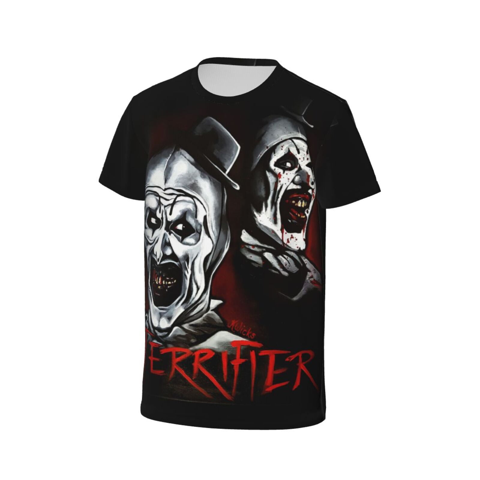 Kids Horror Movie Terrifier Graphic Tees Funny Cartoon 3D Print Short Sleeve T Shirts for Youth ...