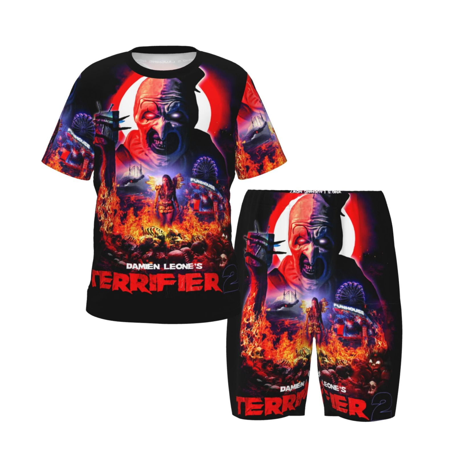 Kids Horror Movie Terrifier Pajamas Set Cartoon Sleepwear Short Set ...