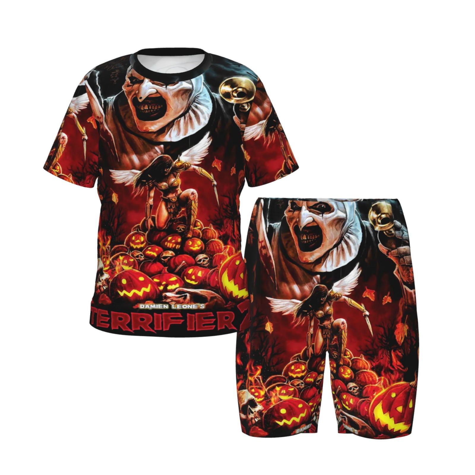 Kids Horror Movie Terrifier Pajamas Set Cartoon Sleepwear Short Set ...