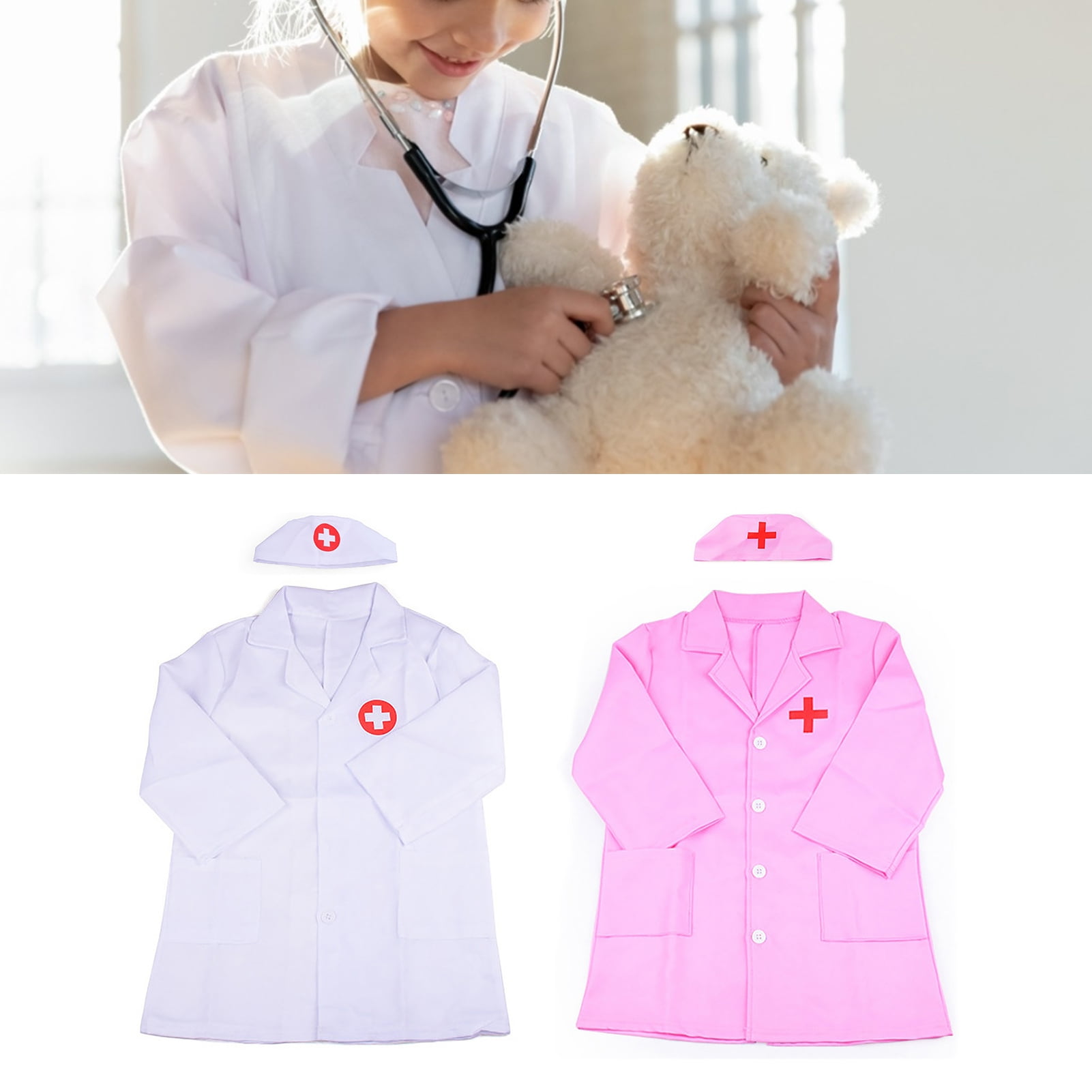 Kids Hospital Coat - 1 Set Kids Cosplay Isolation Gown Fashion Durable ...