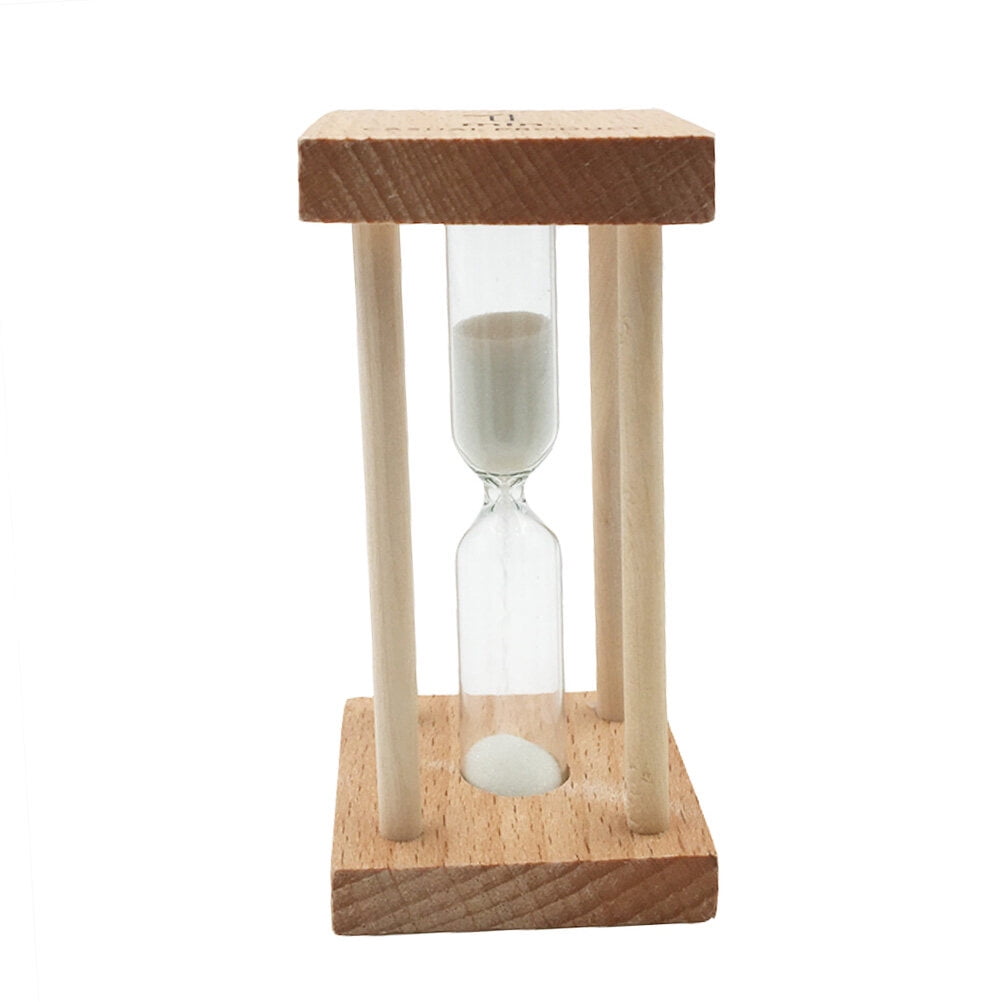 Kids Hourglass Set with 1-Minute Sand Timer - Square Wooden Office ...