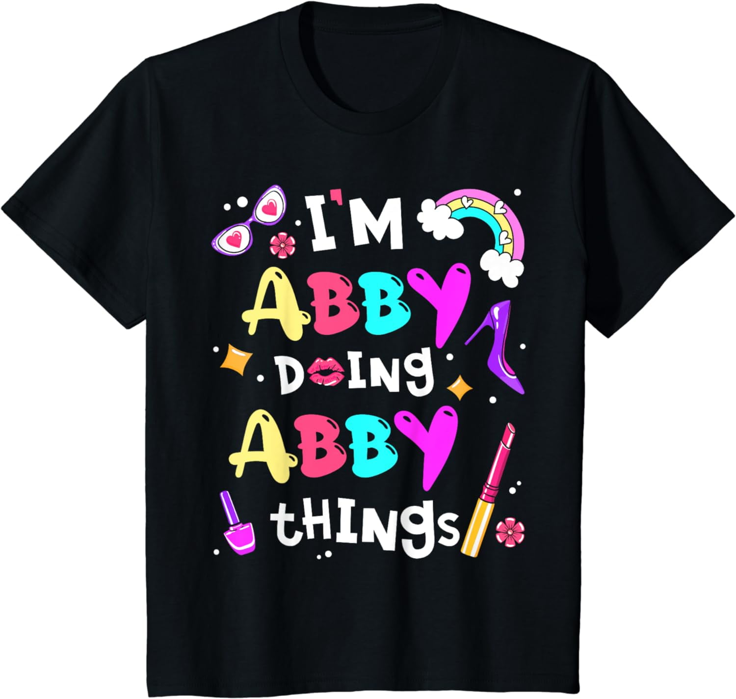 Kids I'm Abby Doing Abby Things Cute Girls Personalized Name T-Shirt ...