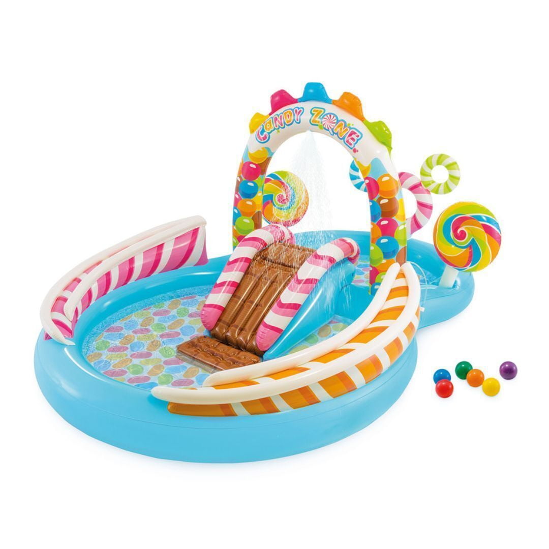 Open Box Kids Inflatable Candy Zone Play Center Splash Pool w ...
