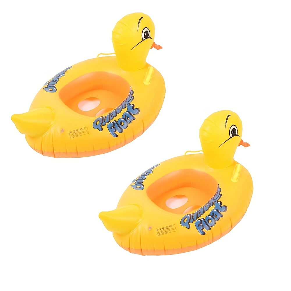 Kids Inflatable Duck Pool Float With 2 Safety Handles - Swimming Ring ...