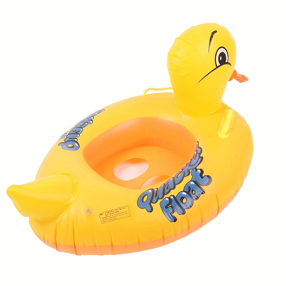 Kids Inflatable Duck Pool Float With 2 Safety Handles - Swimming Ring ...